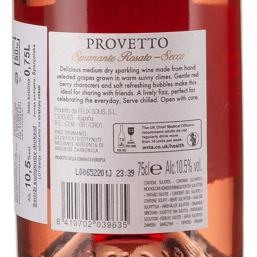 Vrutak | *PJENUŠAC ROSE PROVETTO ROSATTO SECCO FELIX SOLIS 0.75L -6/1-