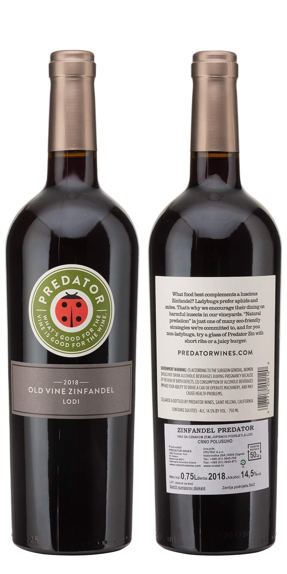 Vrutak | *ZINFANDEL PREDATOR OLD VINE 0.75L ZP POLUSUHO 2022 -12/1-