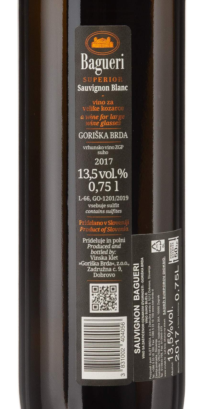 Vrutak | *SAUVIGNON BLANC BAGUERI 0.75L ZOI SUHO 2021. -6/1-