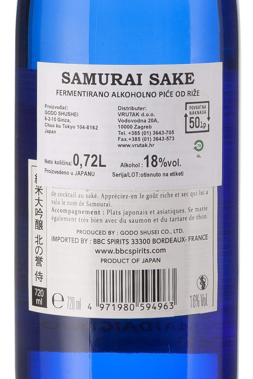 Vrutak | *SAKE SAMURAI 0,72L -6/1