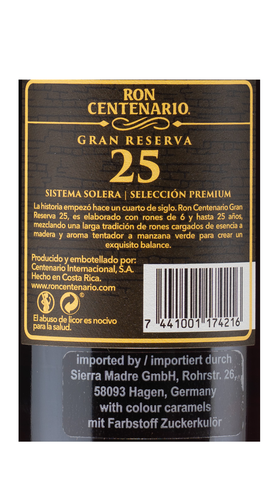 Vrutak | *RUM CENTENARIO 25 + CARD CASE GRAN RESERVA 0,7L -6/1- 40%