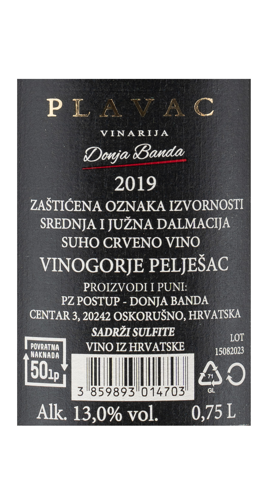 Vrutak | *PLAVAC DONJA BANDA 0.75L KVAL. 2022. ZOI -6/1-